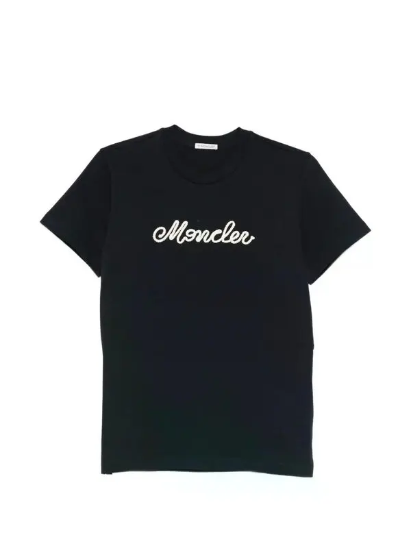 Moncler Logo-embroidered T-shirt - Blue