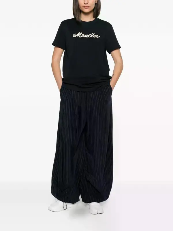 Moncler Logo-embroidered T-shirt - Blue