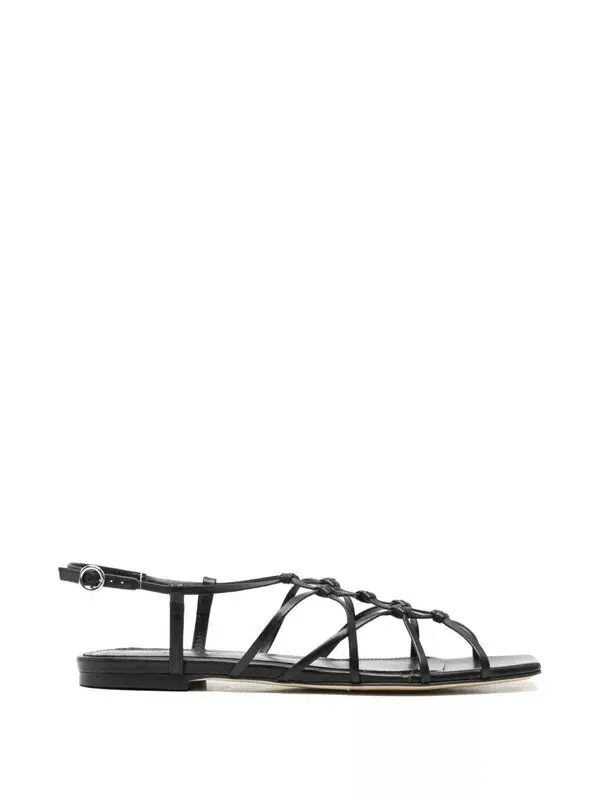 AeydĒ Anisa Strappy Leather Sandals - Black