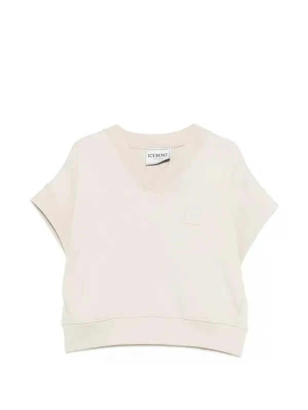 Iceberg Logo V-neck Sweatshirt