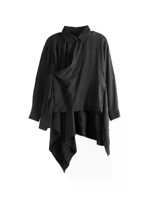 Yohji Yamamoto Asymmetric Handkerchief-hem Shirt