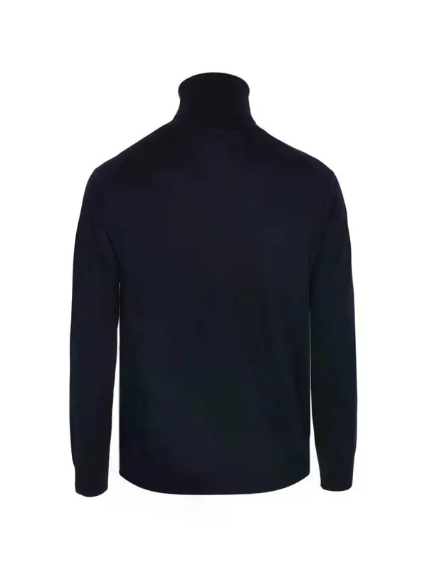 Luciano Barbera Roll-neck Wool Sweater - Blue