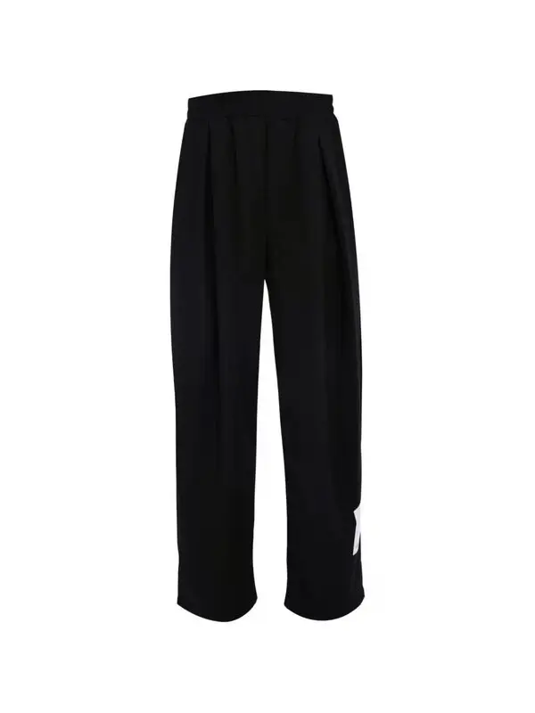 TEE LIBRARY Pleated Logo-patch Trousers