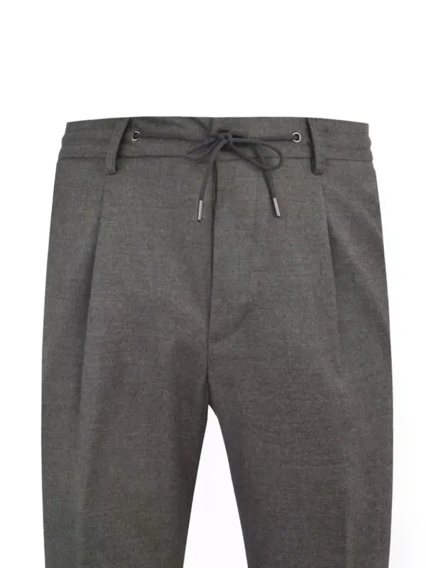 Luciano Barbera Pleated Drawstring Trousers - Grey