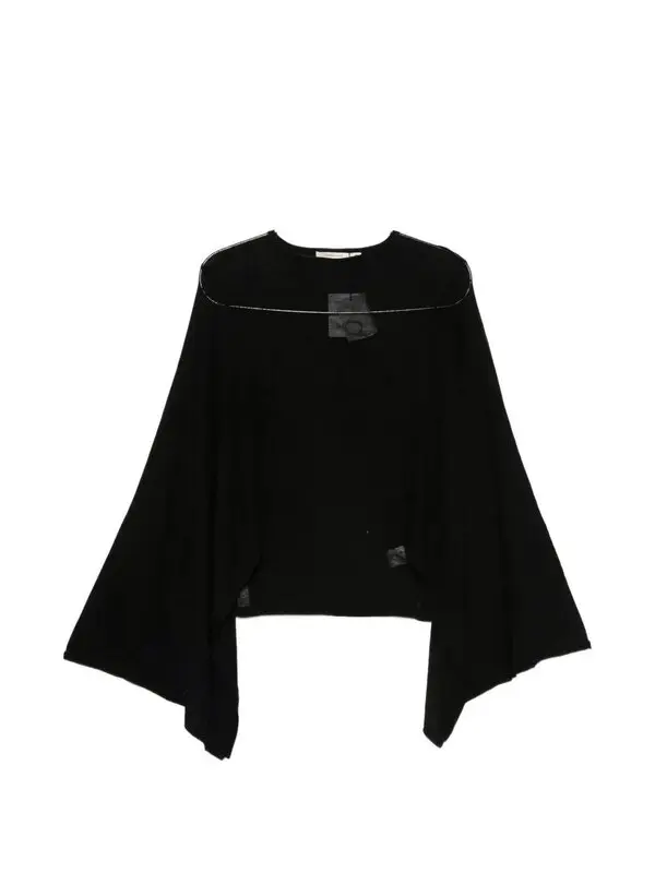 Paloma Wool Draped-sleeve T-shirt - Black