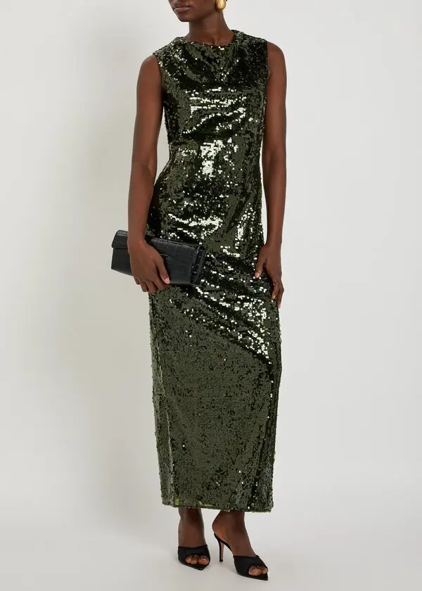 Shona Joy Olympia Sequin-embellished Tulle Maxi Dress