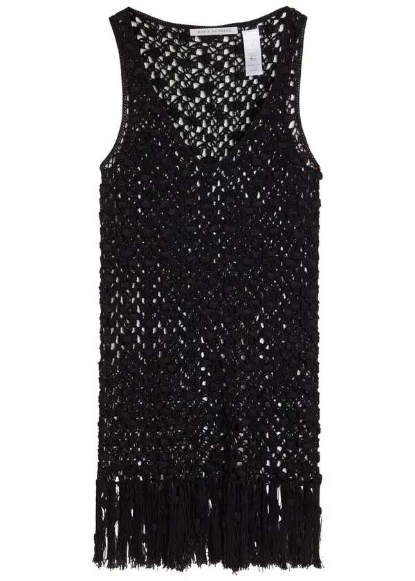Maria Mcmanus Macramé Cotton Top - Black