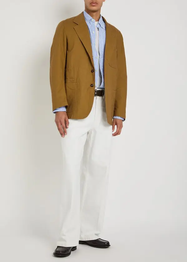 DRAKE'S Cotton-twill Blazer Jacket