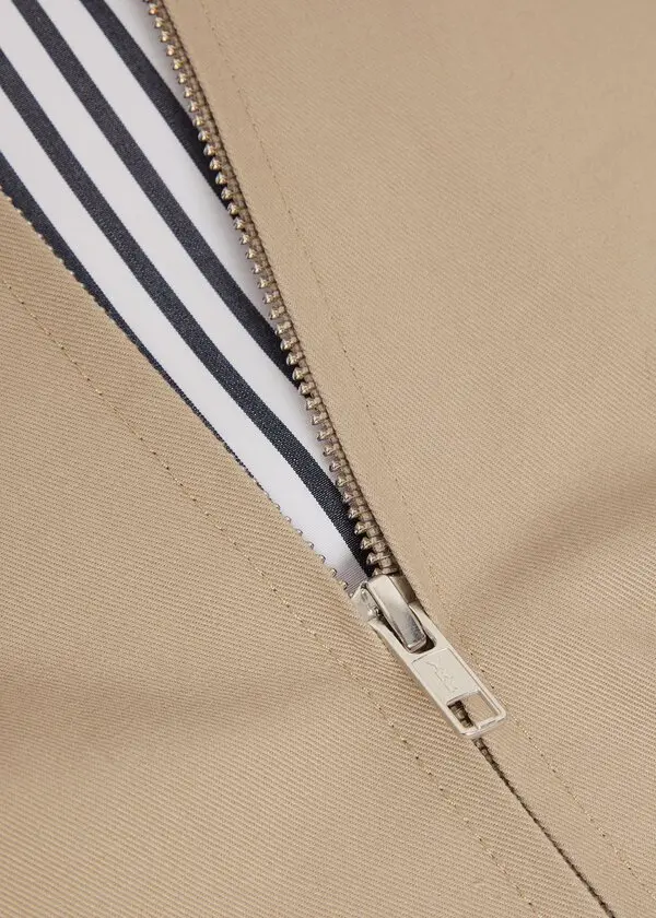 Maria Mcmanus Leather-trimmed Twill Jacket