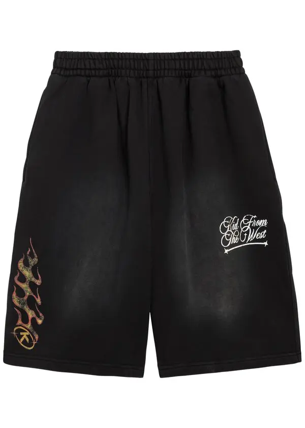 KIDWEST Logo-print Cotton Shorts