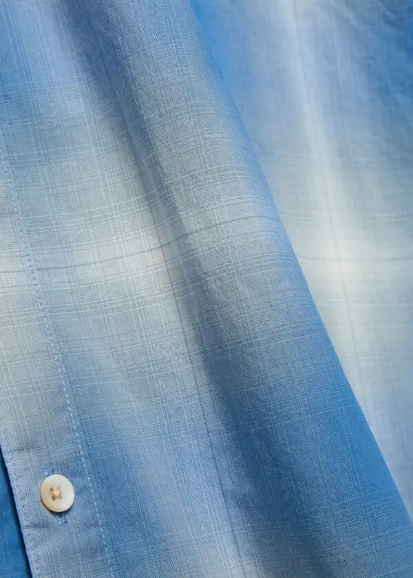 LES DEUX Kent Checked Cotton-poplin Shirt - Blue