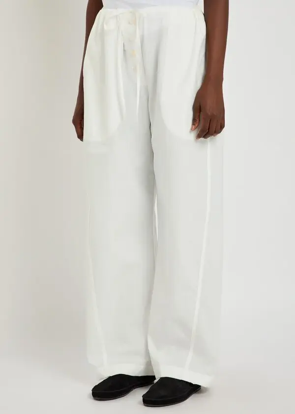 Studio Nicholson Drawstring Straight-leg Cotton Trousers