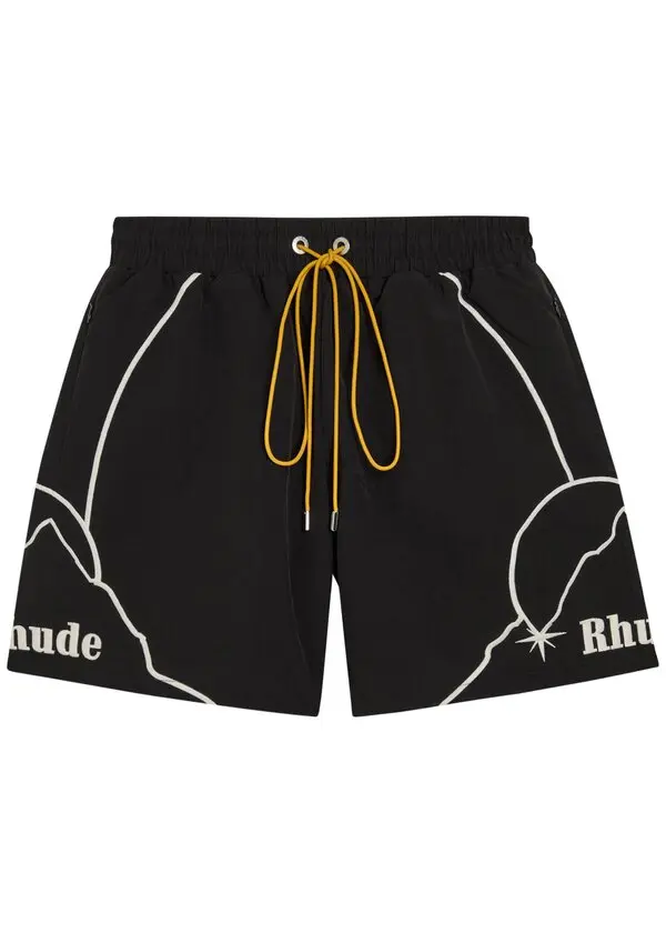 Rhude Moonlight Embroidered Shell Shorts
