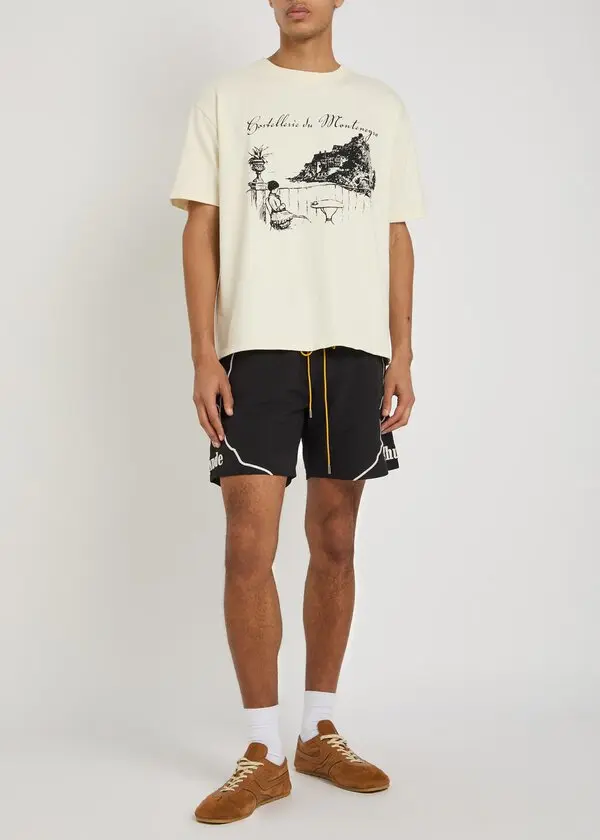 Rhude Moonlight Embroidered Shell Shorts