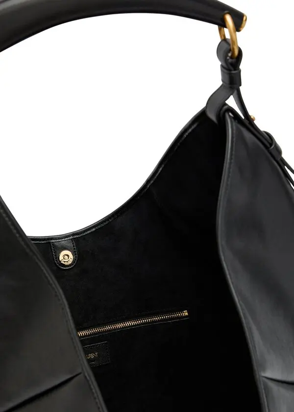 Saint Laurent Bo Mombassa Large Leather Tote Bag - Black