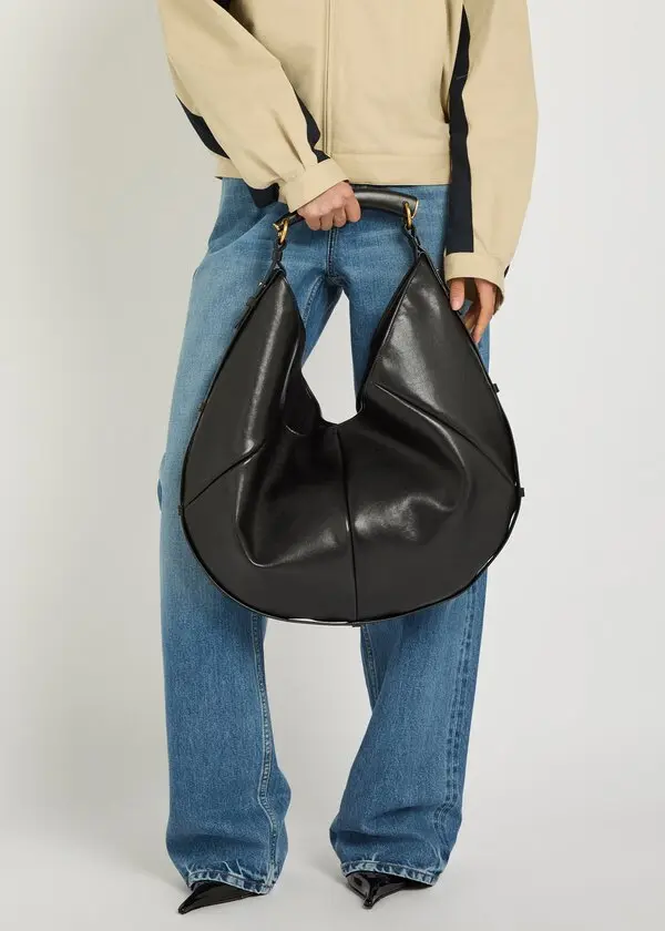 Saint Laurent Bo Mombassa Large Leather Tote Bag - Black