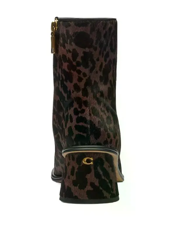 COACH Leopard-print Ankle Boots