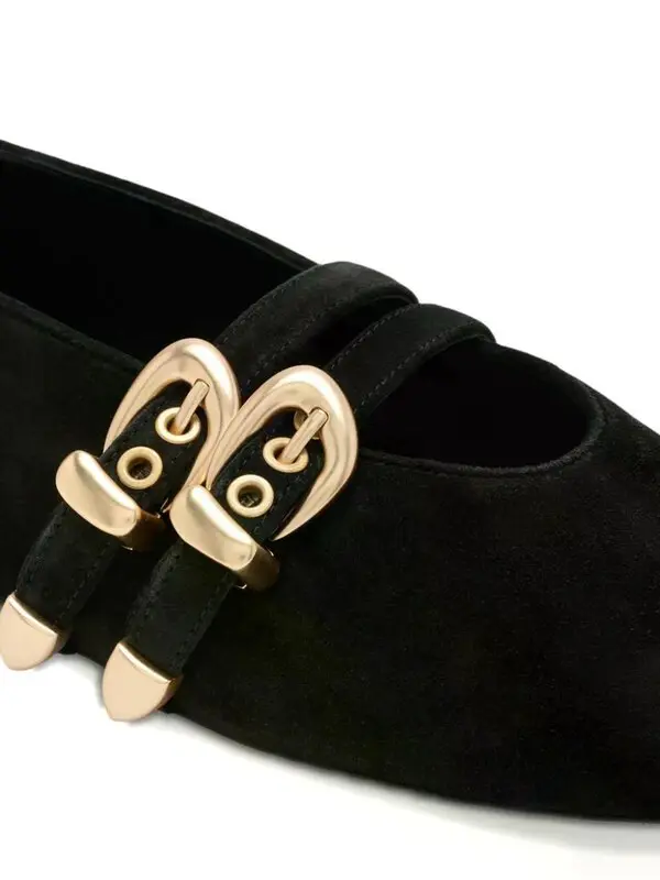 STUART WEITZMAN Maven Buckle-strap Ballet Flats - Black
