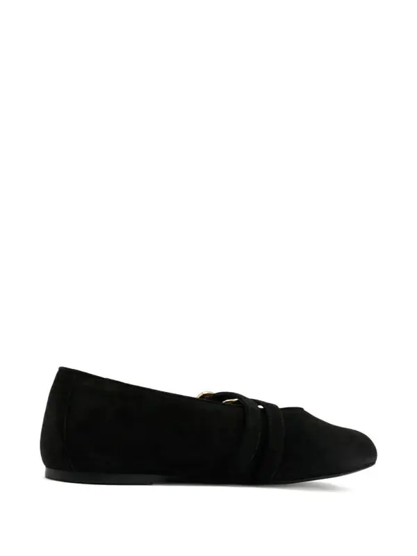 STUART WEITZMAN Maven Buckle-strap Ballet Flats - Black