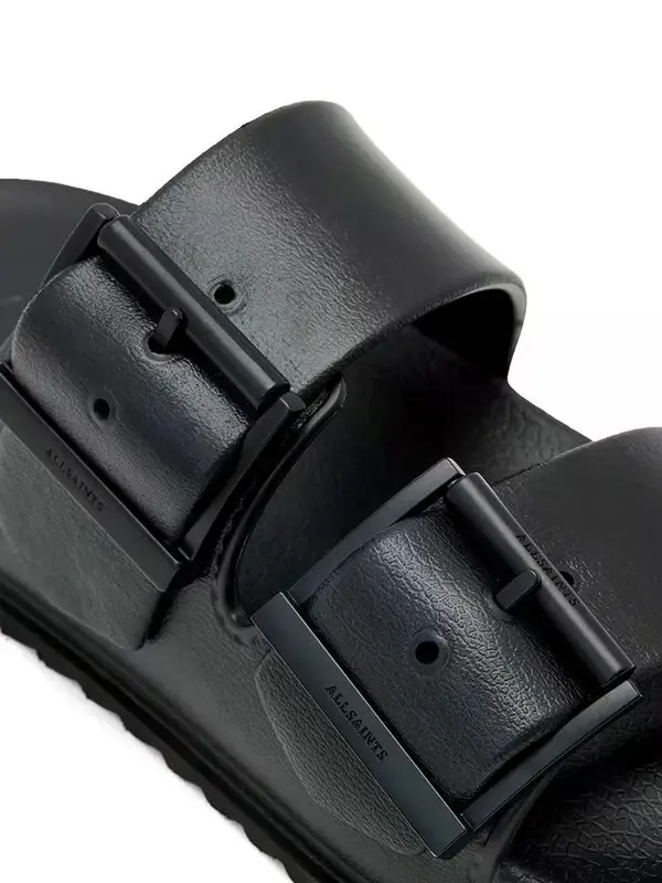 ALLSAINTS Sian Buckle Slides - Black
