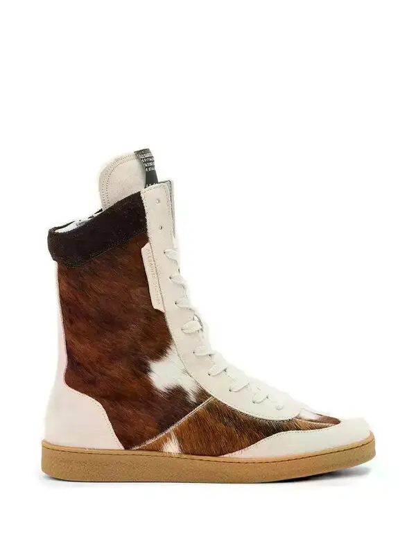 ALLSAINTS Louise Cow-print High-top Sneakers