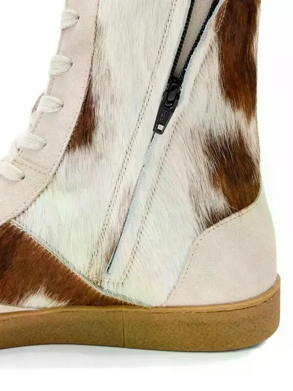 ALLSAINTS Louise Cow-print High-top Sneakers