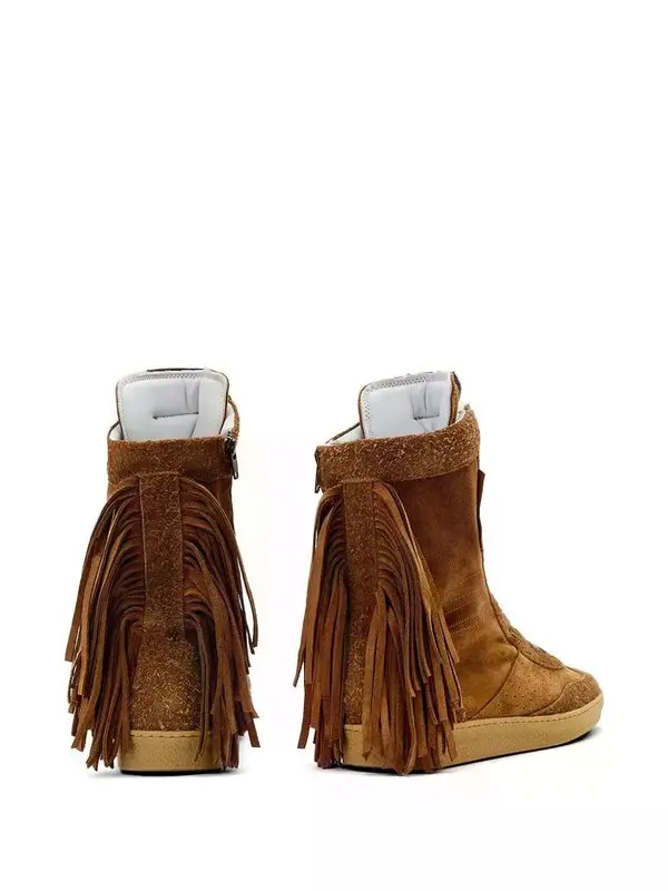 ALLSAINTS Louise Fringe Detail High Top Sneakers