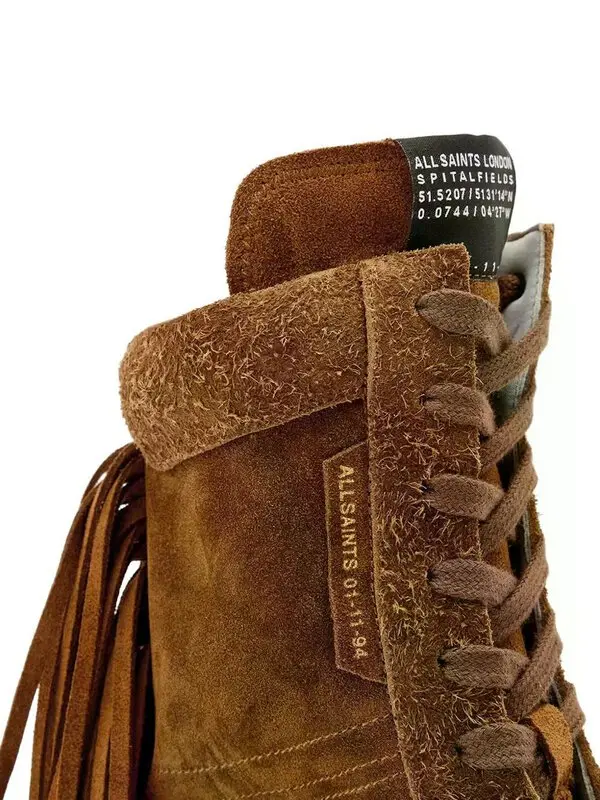 ALLSAINTS Louise Fringe Detail High Top Sneakers