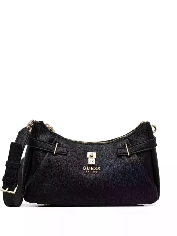 Guess Pebbled-effect Padlock Shoulder Bag
