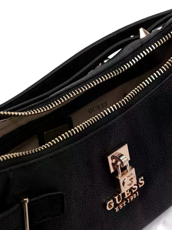 Guess Pebbled-effect Padlock Shoulder Bag