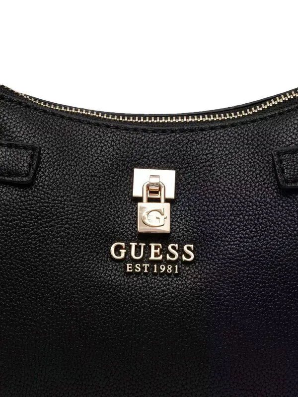Guess Pebbled-effect Padlock Shoulder Bag