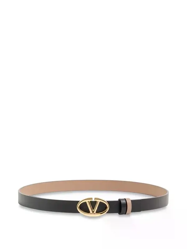 Valentino Garavani Vlogo The Bold Edition Reversible Calfskin Belt 20 Mm - Black
