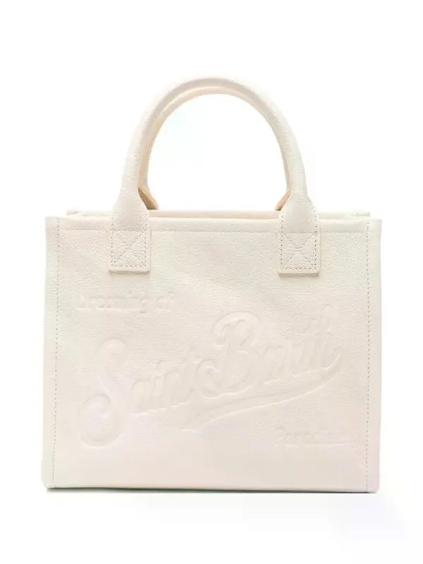 MC2 SAINT BARTH Logo-embossed Grained Leather Tote Bag