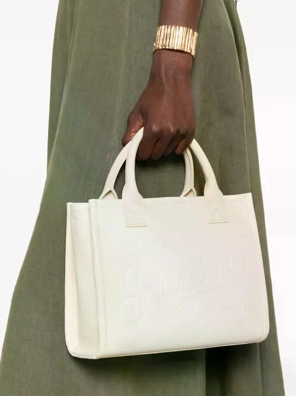 MC2 SAINT BARTH Logo-embossed Grained Leather Tote Bag
