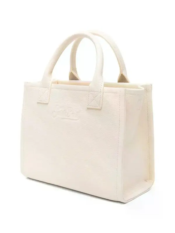 MC2 SAINT BARTH Logo-embossed Grained Leather Tote Bag