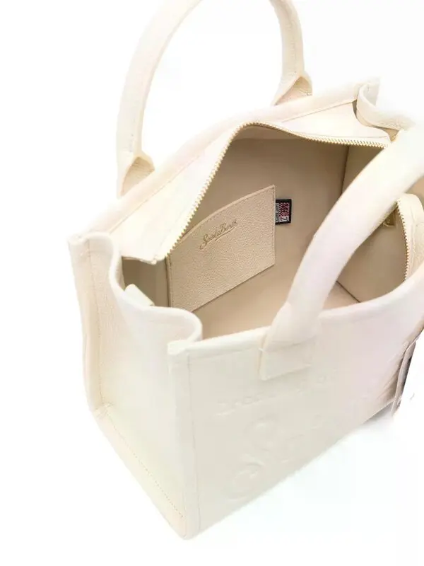MC2 SAINT BARTH Logo-embossed Grained Leather Tote Bag