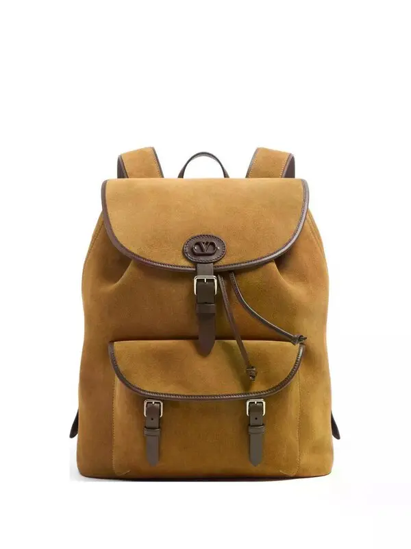 Valentino Garavani Antibes Suede Backpack - Neutrals