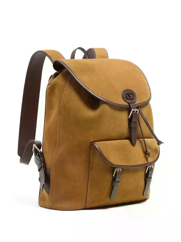 Valentino Garavani Antibes Suede Backpack - Neutrals