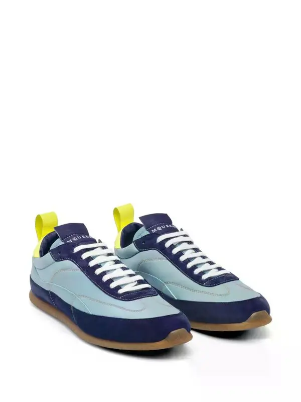Alexander McQueen Panelled Suede-trim Sneakers - Blue