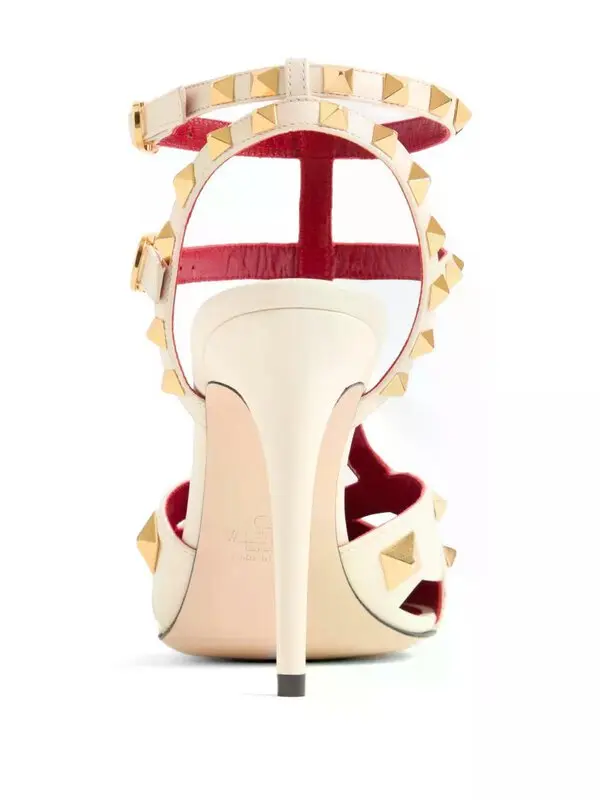 Valentino Garavani Studded Kidskin Pumps 100mm - Neutrals