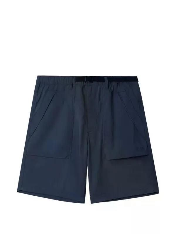 CHOCOOLATE Logo-patch Belted Shorts - Blue
