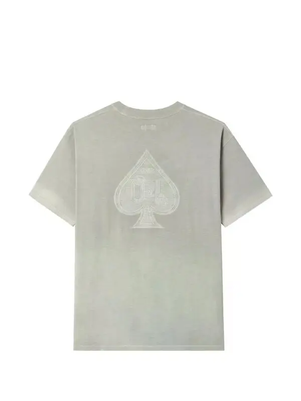 Izzue Spade-print Logo-patch T-shirt - Green