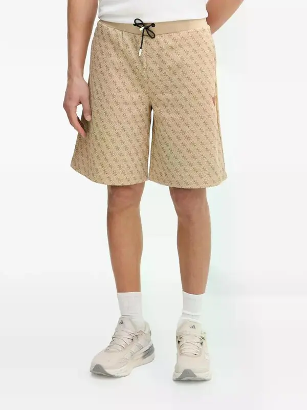 Guess Monogram-pattern Drawstring Shorts