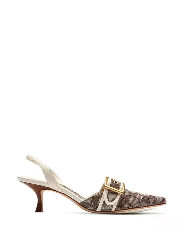COACH Margot Buckle-detail Slingback Sandals - Brown