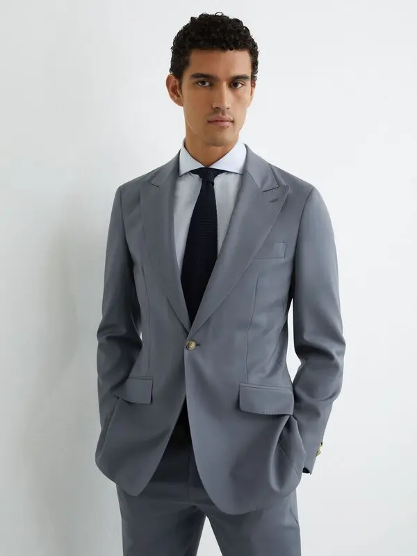 REISS Oscar Classic Fit Virgin Wool Single-breasted Classic-fit Suit Blazer