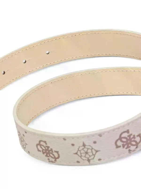Guess Monogram Belt With Logo Plaque