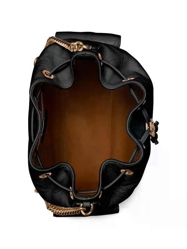 Tory Burch Quilted Drawstring Shoulder Bag - Black