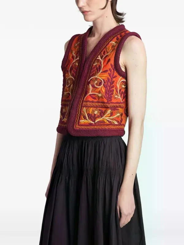 Antik Batik Suna Gilet - Orange