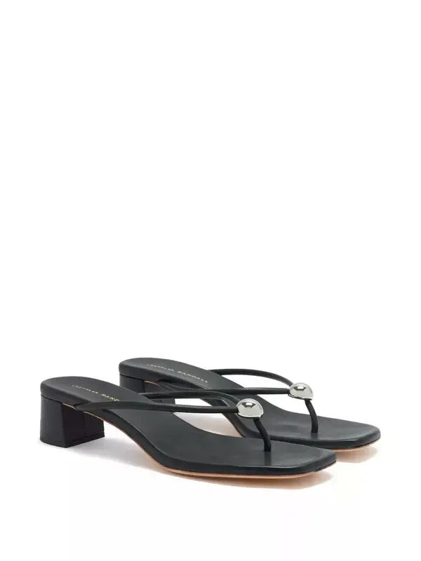 LOEFFLER RANDALL Odessa Embellished Leather Sandals - Black