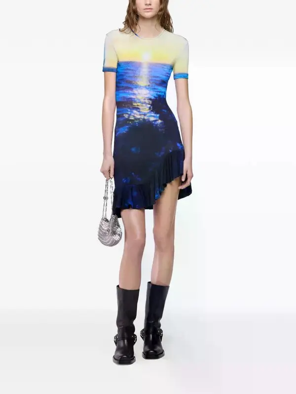 Rabanne Sunset-print Mini Dress